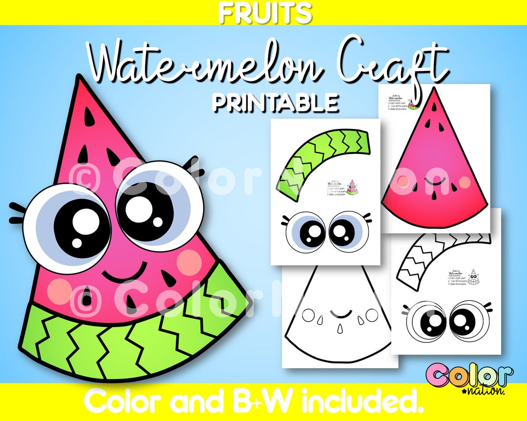 Watermelon Craft | Fruits Activities | Food Groups | Summer Activities ...