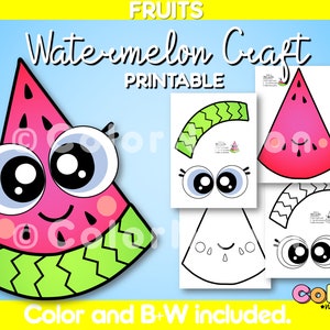 Watermelon Craft | Fruits Activities | Food Groups | Summer Activities ...