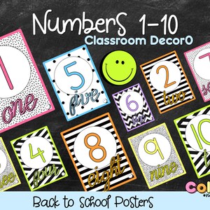 Numbers 1-10 Posters | Classroom Decor | Classroom Posters | Bulletin ...