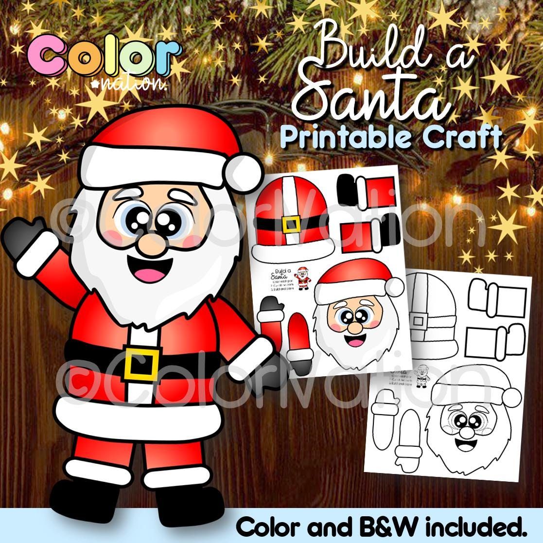 Christmas Crafts Bundle December Bulletin Board Santa, Elf, Nutcracker ...