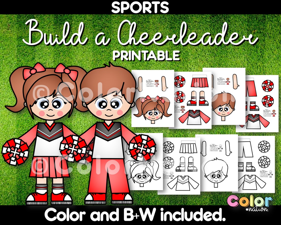 Cheerleader Craft Sports Craft Super Bowl 2024 Activities Football ...
