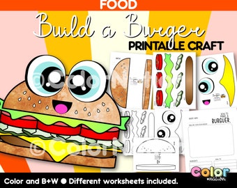 Build a Cake Printable Craft - Food Craft - Chef for a Day - Summer - Etsy