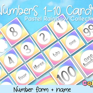Numbers 1-100 Flash Cards | Math Classroom Decor | Numbers Name and ...