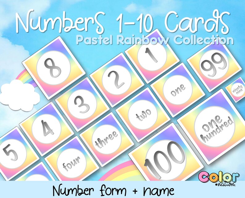 Numbers 1-100 Flash Cards | Math Classroom Decor | Numbers Name and ...