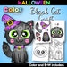 Black Cat Craft | Halloween Bulletin Board | October Kindergarten ...