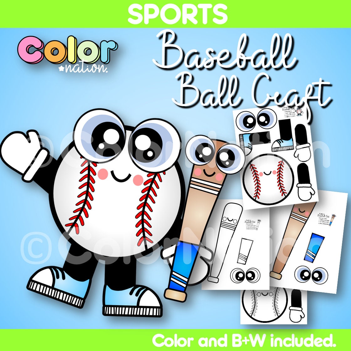Sports Craft Bundle | Ball Craft | Bulletin Board | Soccer, Basket ...