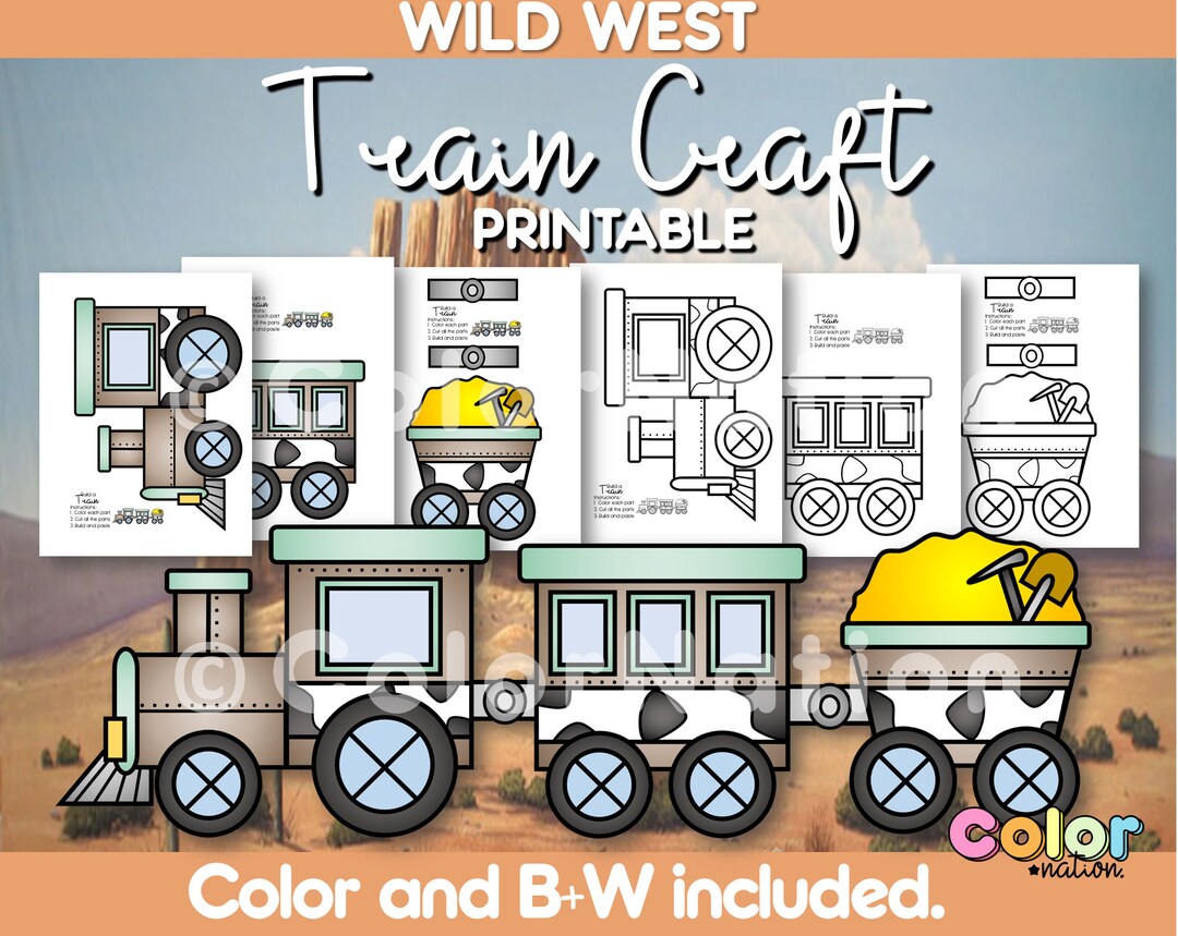 Train Craft | Wild West Activities | Western Craft | Transportation ...