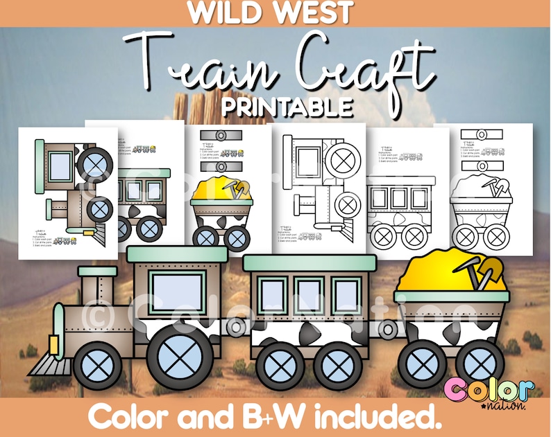 Train Craft | Wild West Activities | Western Craft | Transportation ...