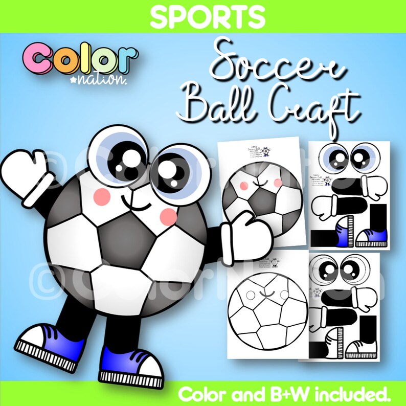 Sports Craft Bundle | Ball Craft | Bulletin Board | Soccer, Basket ...