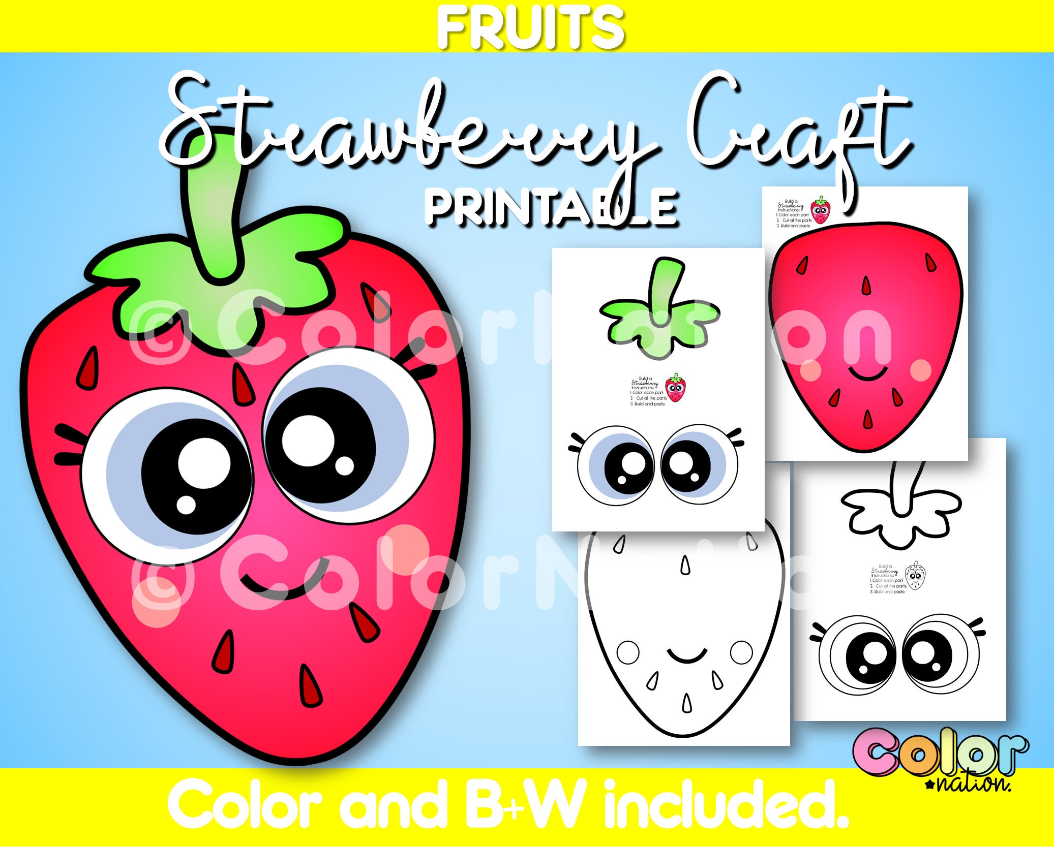 Fruits Crafts Activities BUNDLE PART 1 Food Groups Summer Activities ...