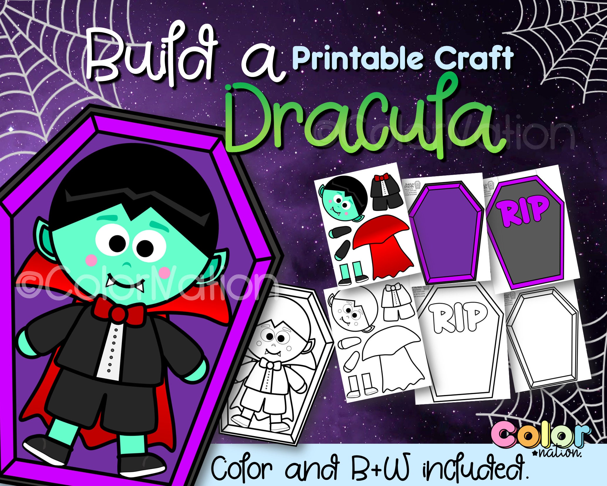 Halloween BUNDLE of Printable Crafts, October, Spooky Crafts, Trick Ot ...