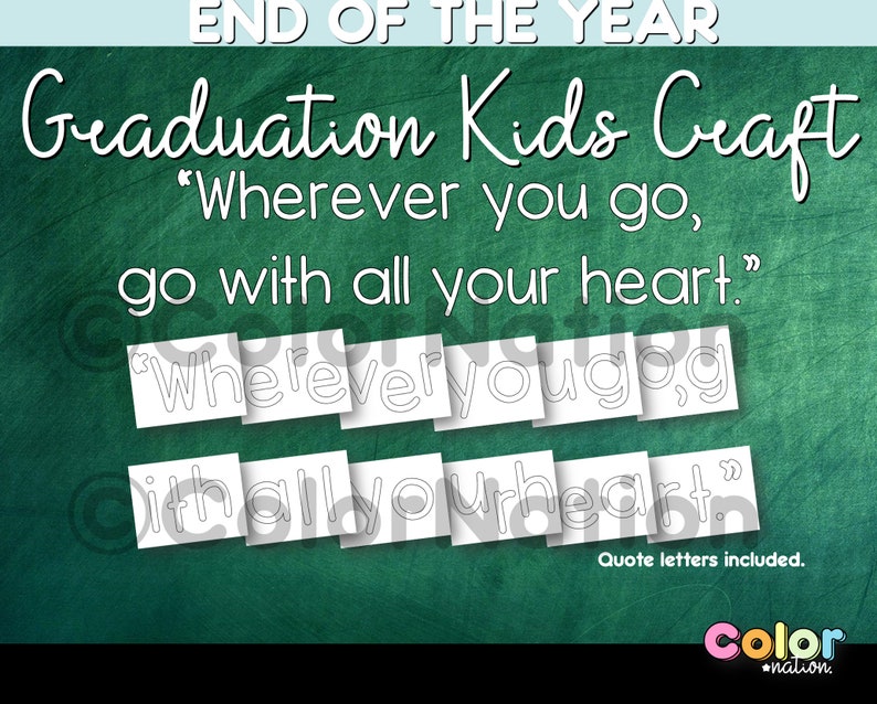 End of the Year Graduation Kids Craft - My Last Day of School Sign ...