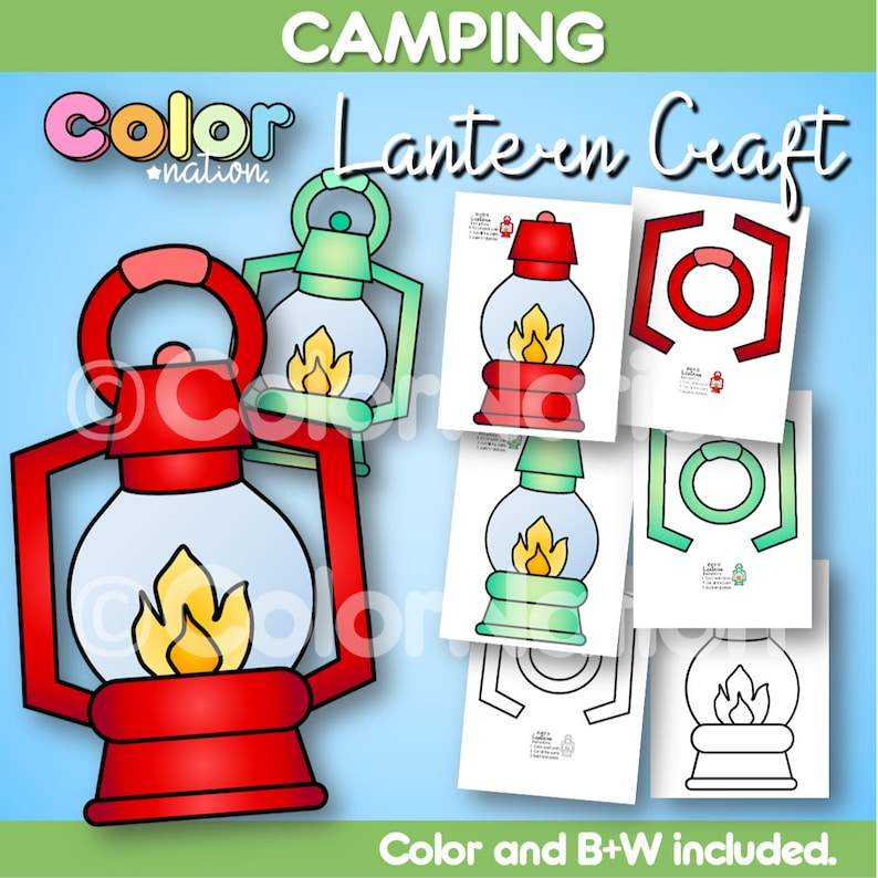 Lantern Craft | Camping Day Theme Activities | Summer Bulletin Board - Etsy