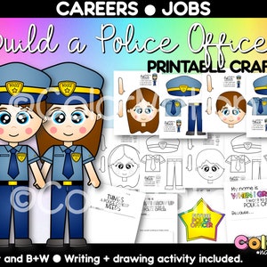Build a Police Officer Craft - Career Day Activities - Community ...