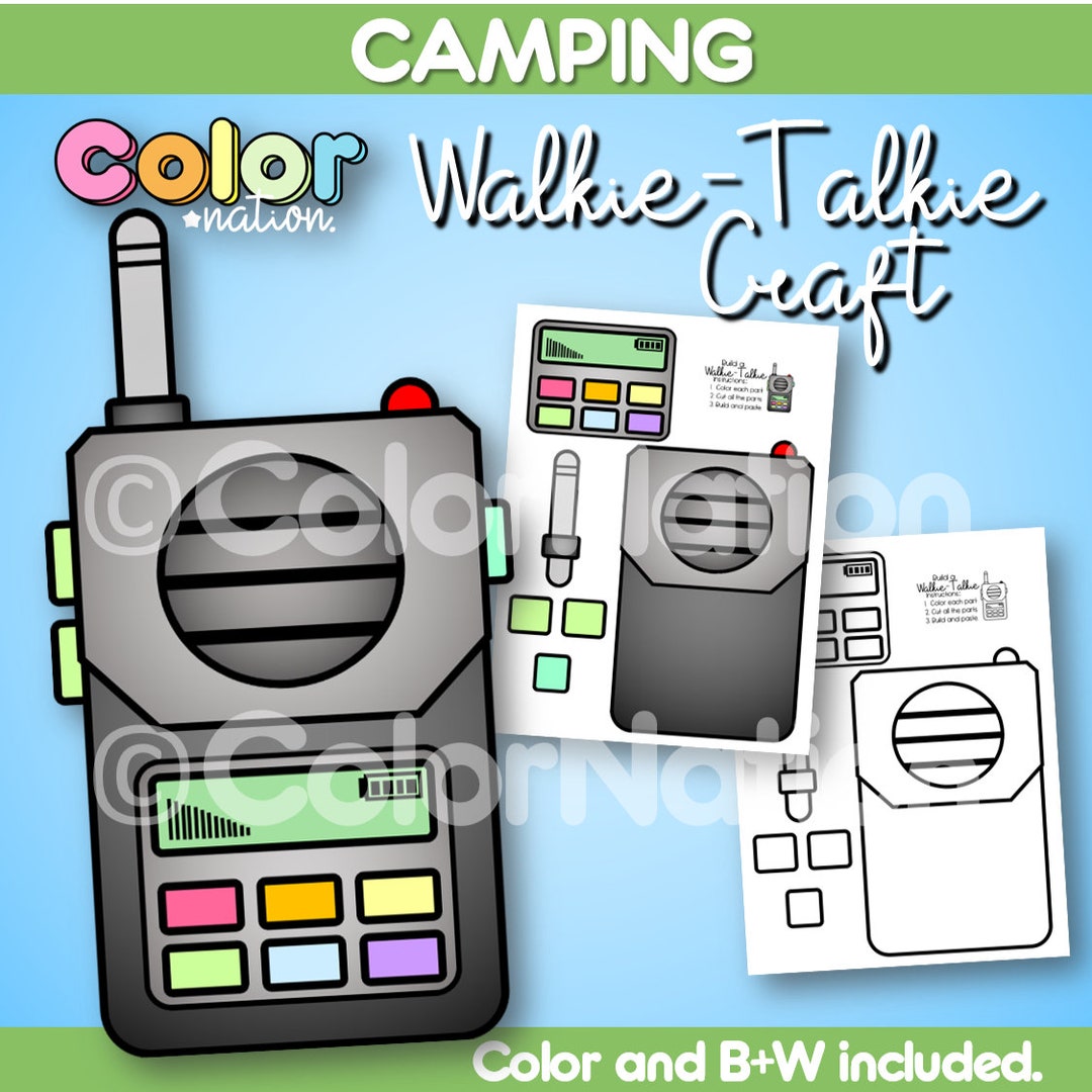 Walkie-talkie Craft Camping Day Theme Activities | Summer Bulletin ...
