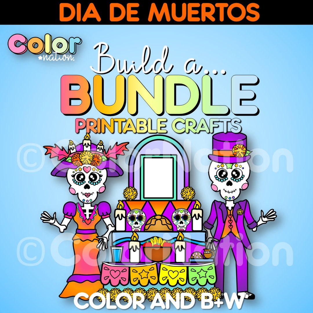 Day of the Dead Crafts BUNDLE Dia De Muertos Altar De Muertos Skeleton ...