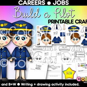 Build a Pilot Printable Craft - Career Day Activities - Community ...