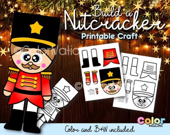 Build a Nutcracker Printable Craft, Christmas Activity (PDF) - Etsy