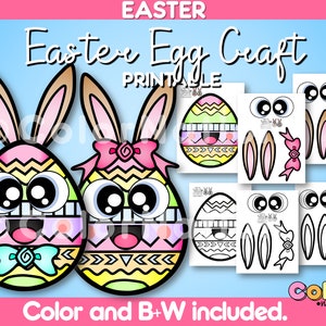 Easter Crafts Bundle | Bunny Coloring Pages Activities | Spring ...