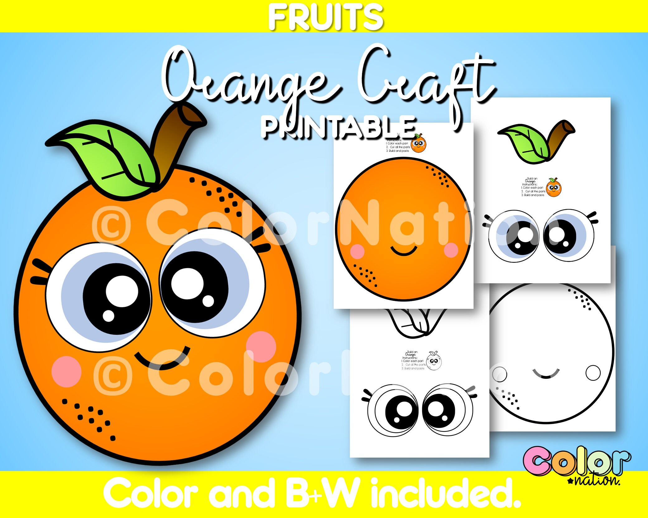 Orange Craft | Fruit Craft Activities | Food Groups | Summer Activities ...