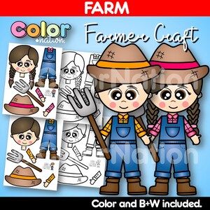 Farm Animals Crafts Bundle Bulletin Board Farm Theme Activities ...