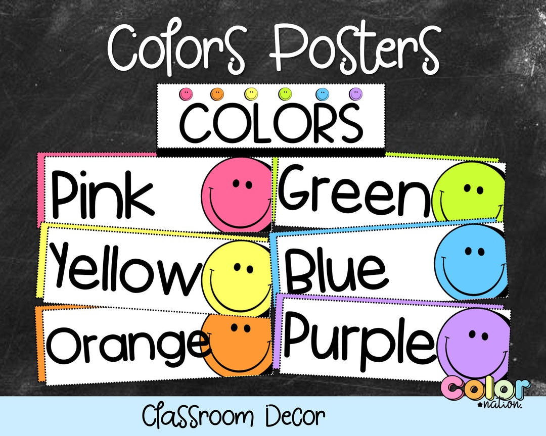 Colors Posters | Classroom Decor | Classroom Posters | Back to School ...