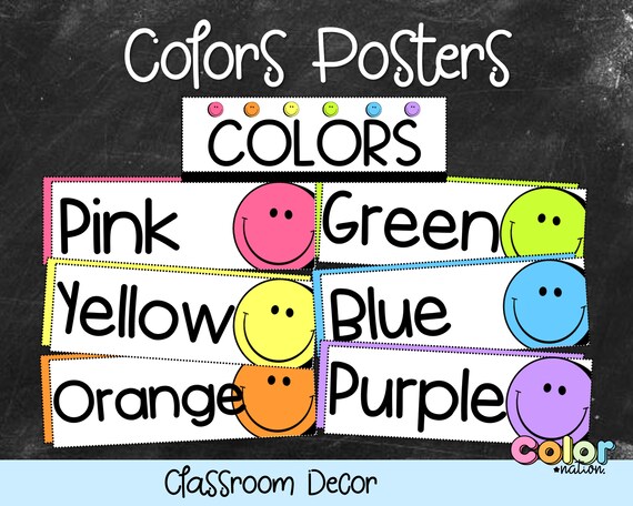 Colors Posters Classroom Decor Classroom Posters Back to - Etsy