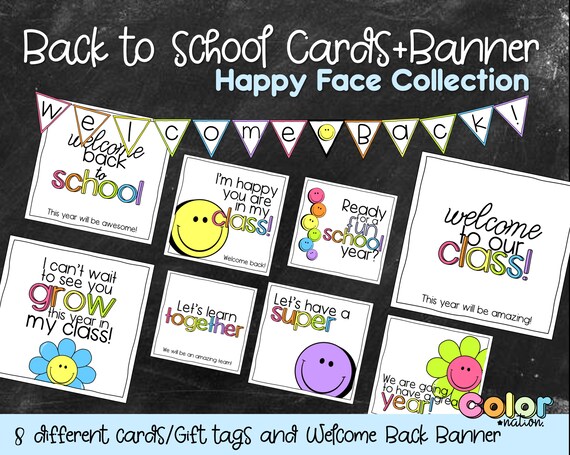 Welcome Back to School Gift Tags/ Cards First Day of School - Etsy