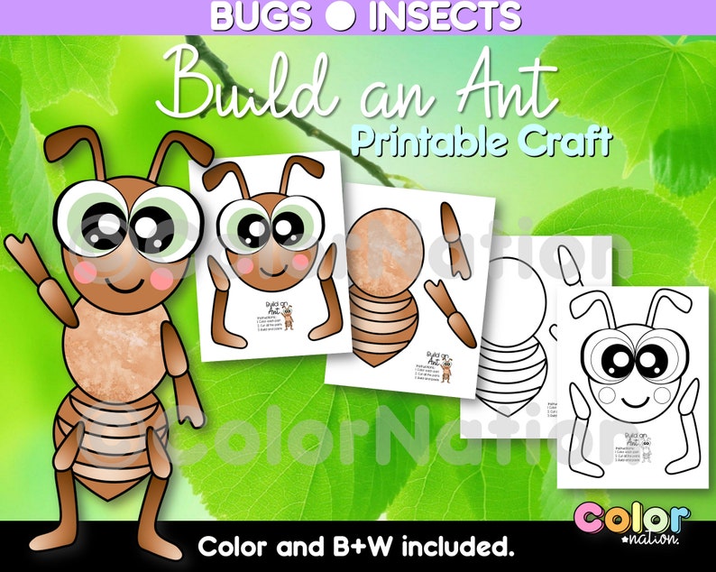 Build an Ant Craft - Bugs and Insects Activities - Spring Crafts - Etsy