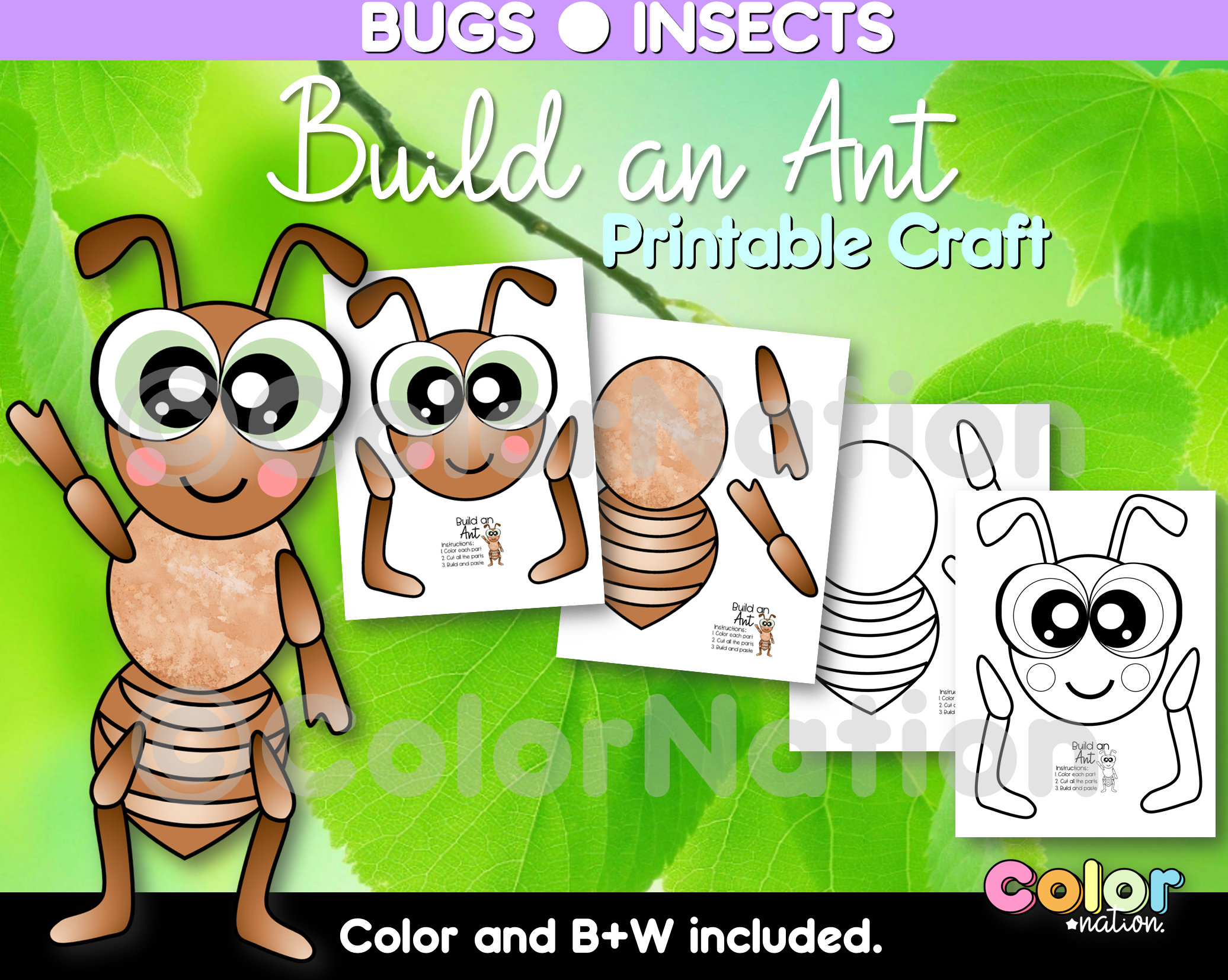 Build an Ant Craft - Bugs and Insects Activities - Spring Crafts - Etsy