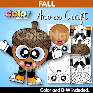 Fall Acorn Craft Autumn Preschool Bulletin Board Kindergarten ...