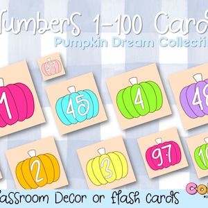 Numbers 1-100 Flash Cards | Math Classroom Decor | Numbers Name and ...