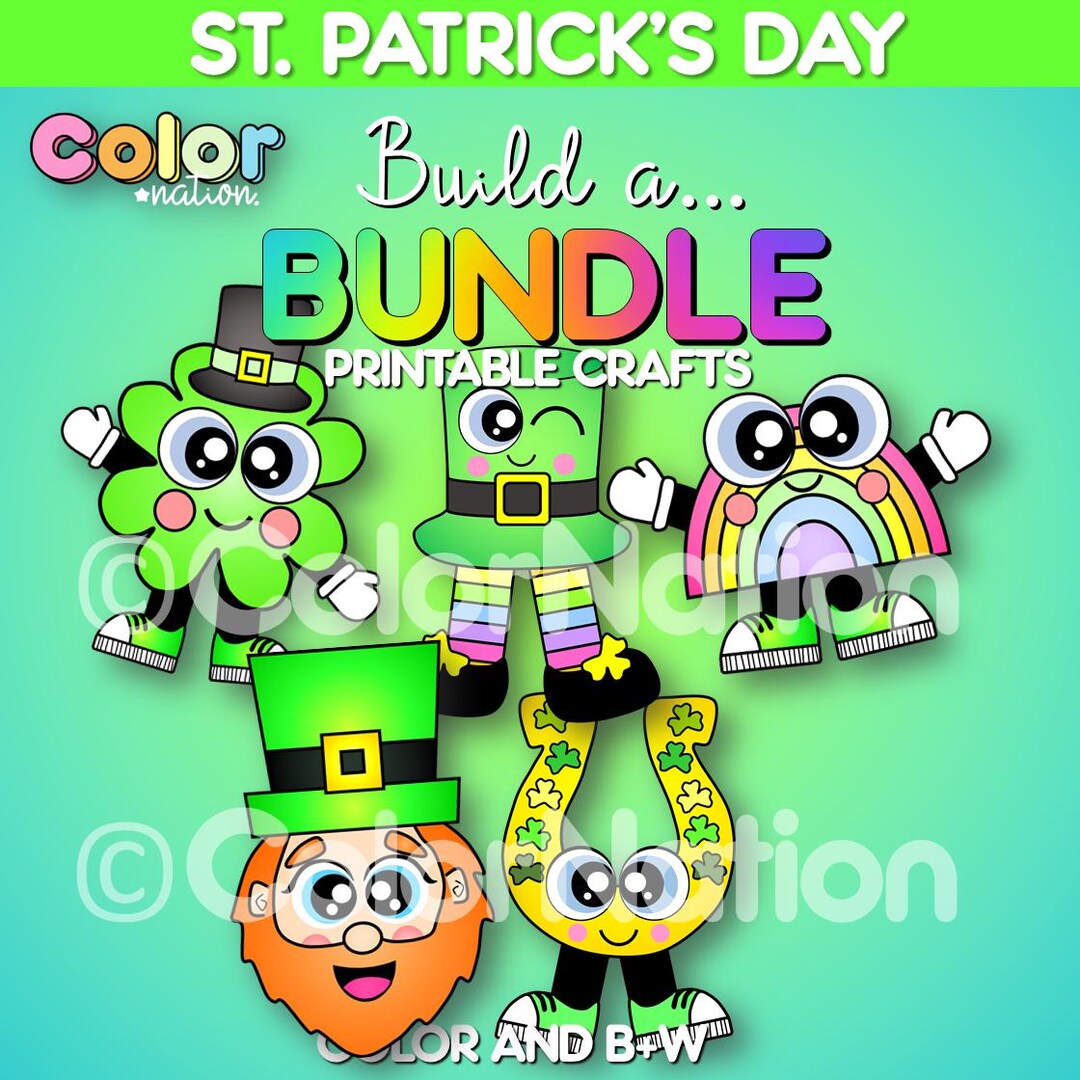 St. Patrick's Day Craft Bundle March Bulletin Board Trapped Leprechaun ...
