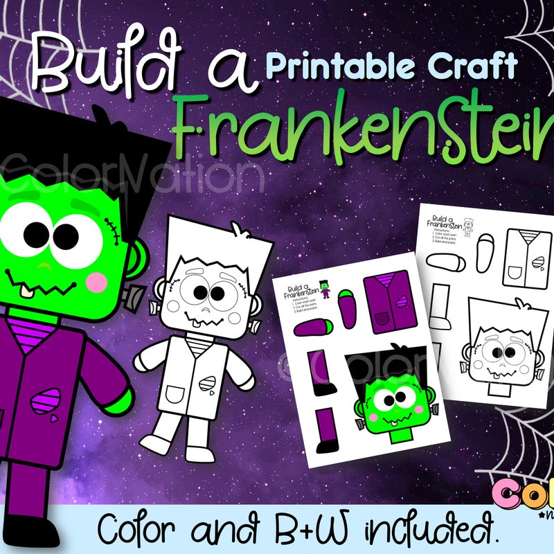 Halloween Craft Printable - Etsy