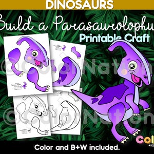 Build a Parasaurolophus Craft - Dinosaur Craft - Prehistoric Activities ...