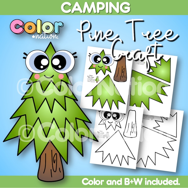 Pine Tree Forest Craft | Camping Day Theme Activities | Summer Bulletin ...