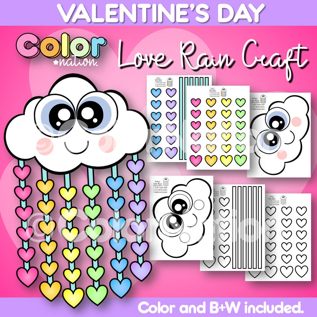 Valentine's Day, Raining Love Cloud, February Activities, Bulletin ...