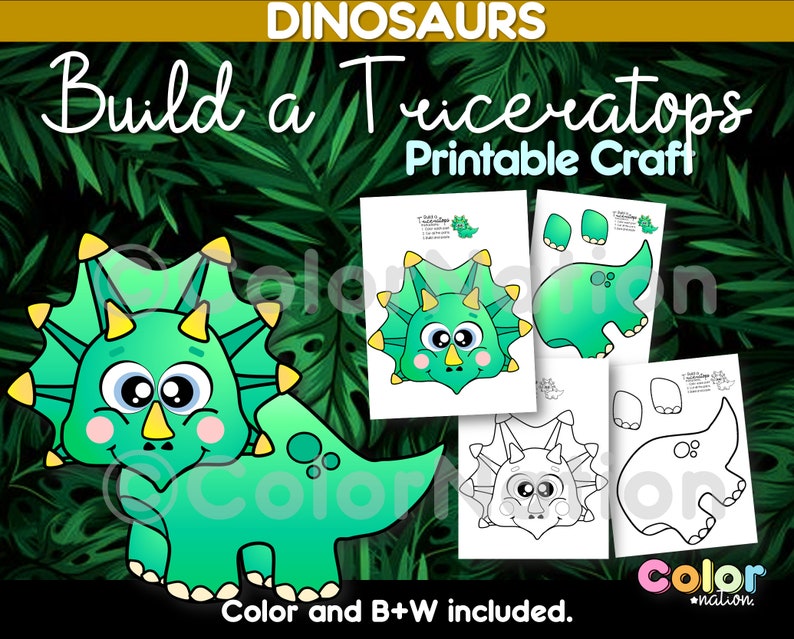 Dinosaur Crafts BUNDLE Dinosaurs Theme Prehistoric - Etsy