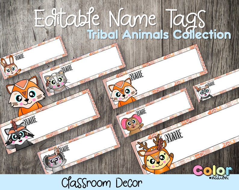 EDITABLE Name Tags | Back to School | Classroom Decor - Classroom ...