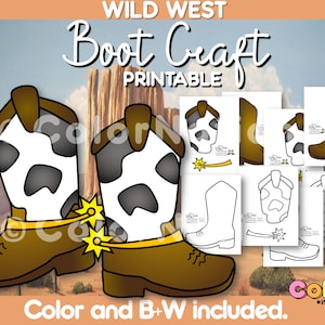 Cowboy Boots Craft | Wild West Activities | Western Craft - Etsy