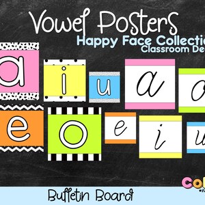 PRINT+ CURSIVE Set Vowel Posters | Vowel Flash Cards | Vowels Chart ...