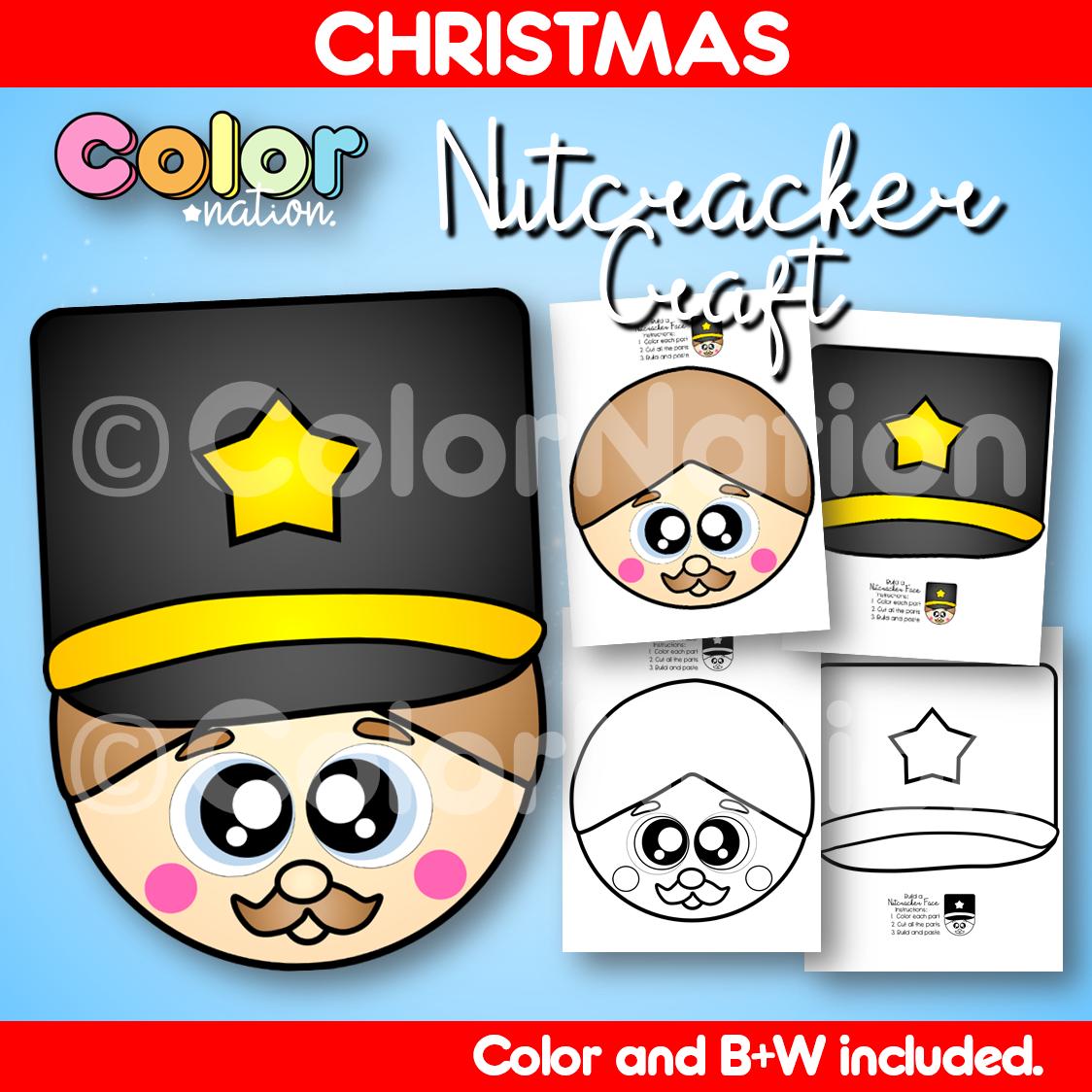 Christmas Nutcracker Face Mask Craft | Bulletin Board | December ...