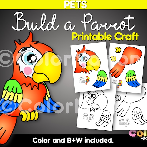 Parrot Stencil - Etsy