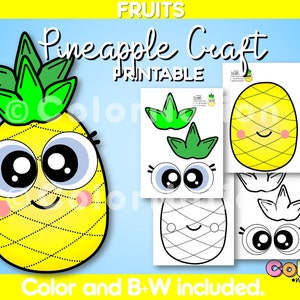 Pineapple Craft | Fruits Activities | Food Groups | Summer Activities ...