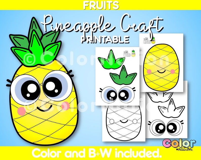Pineapple Craft | Fruits Activities | Food Groups | Summer Activities ...