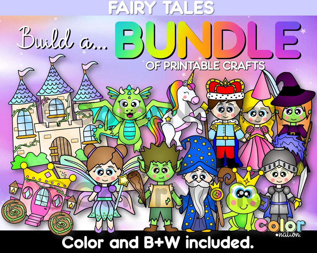 Fairy Tale Crafts BUNDLE - Storytelling Activities - Castle, Dragon ...