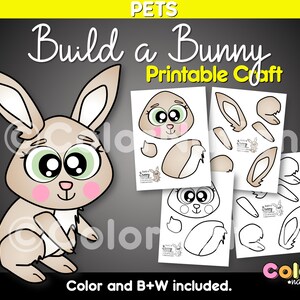 Build a Bunny Craft - Pets Activity - Class Pet - Spring Crafts - Farm ...