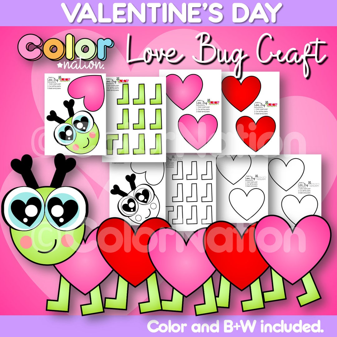 Love Bug Craft Valentine's Day, February Activities, Name Craft ...