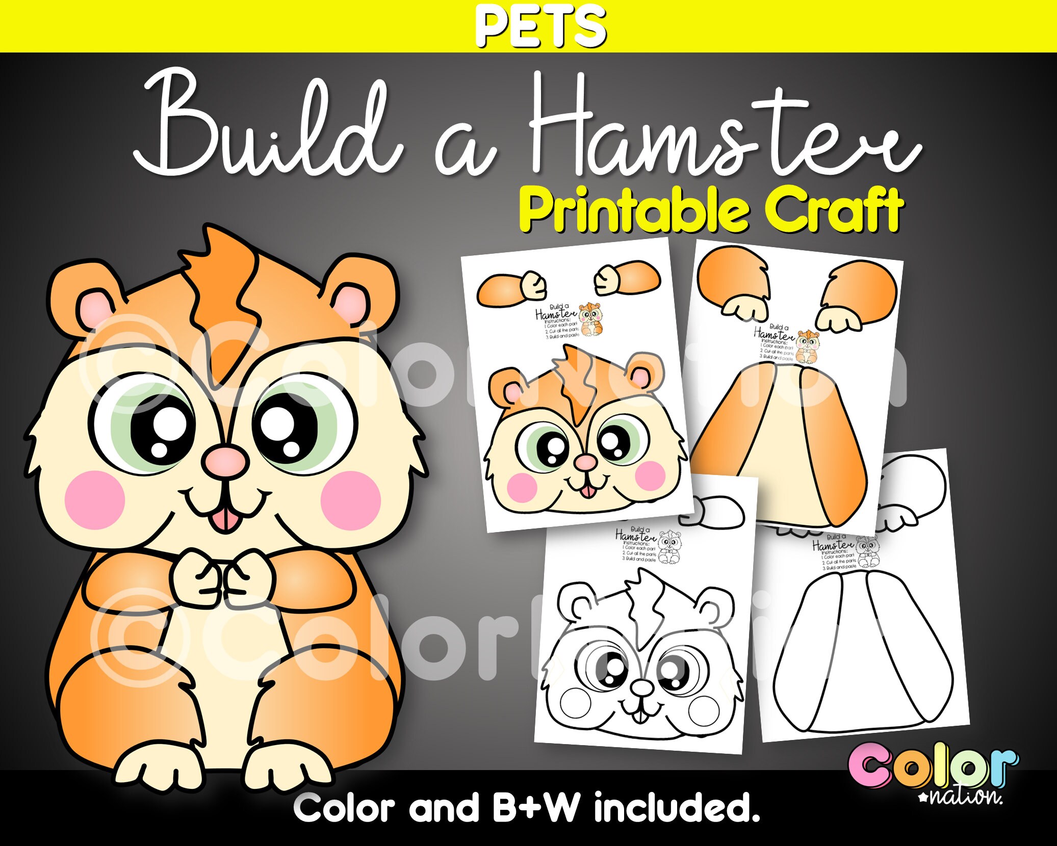 Build a Hamster Craft - Pets Activity - Class Pet - Spring Crafts ...