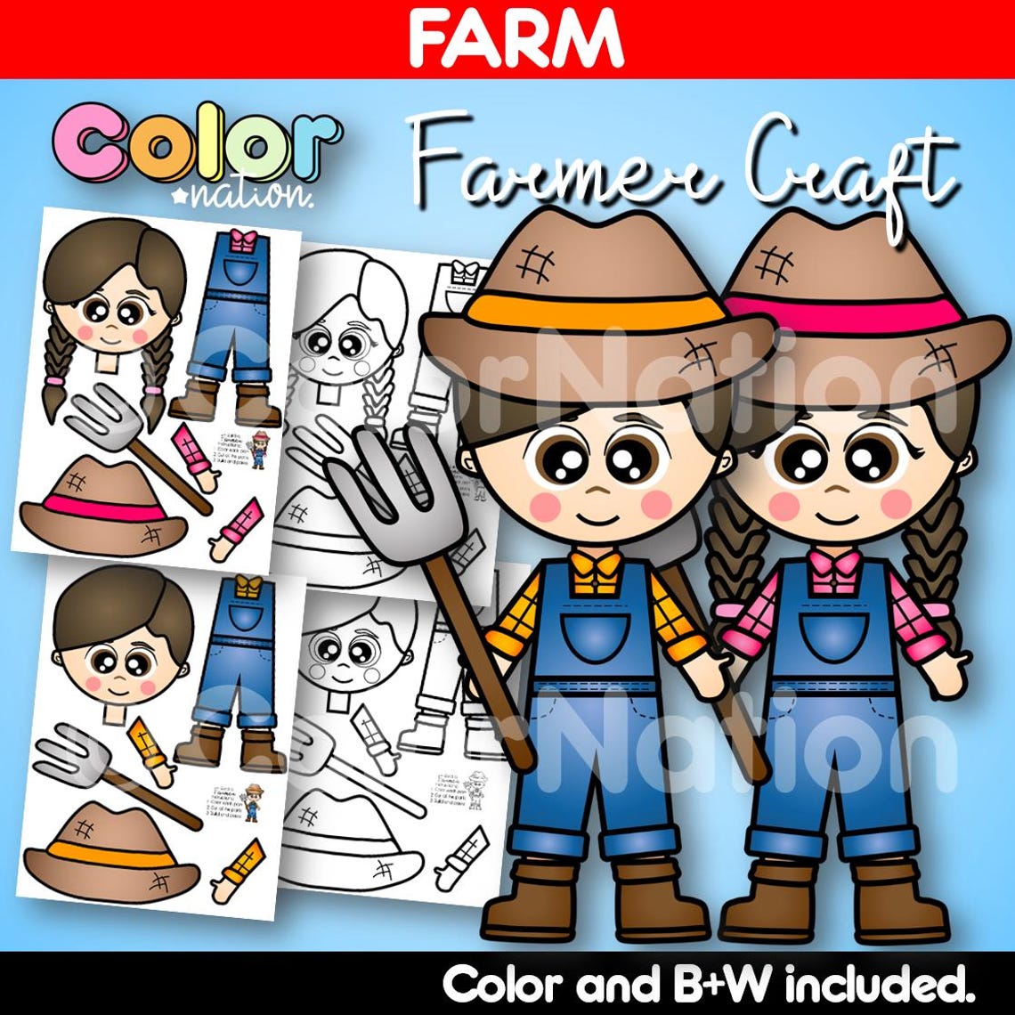 Farmer Craft Community Helpers Old Macdonald Had a Farm Bulletin Board ...